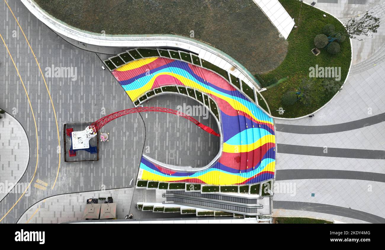 Aerial photos show the Midea Under Light Square which is the first ...