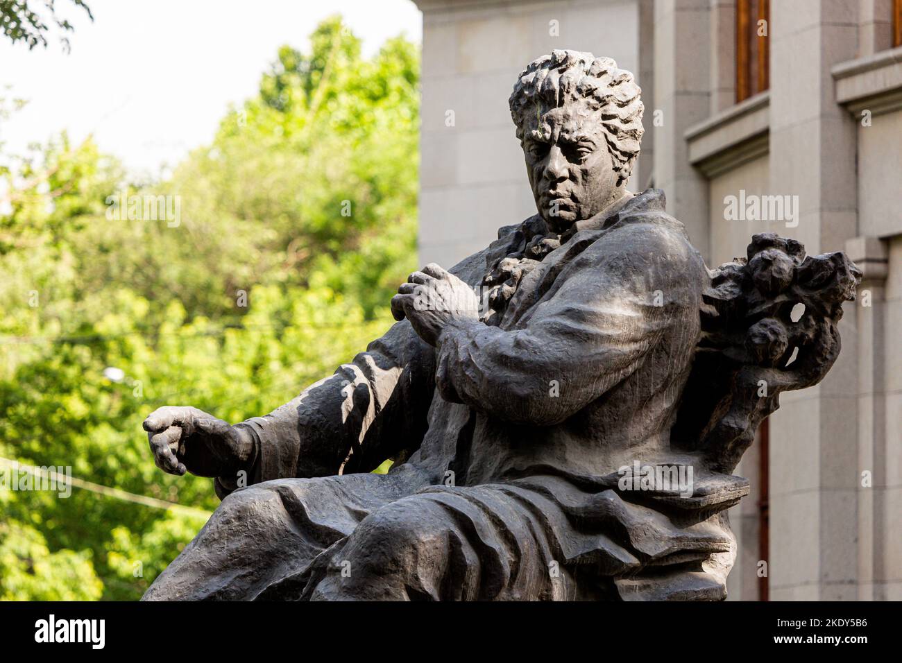 A statue of composer Aram Khachatryan in front of Armenian National ...