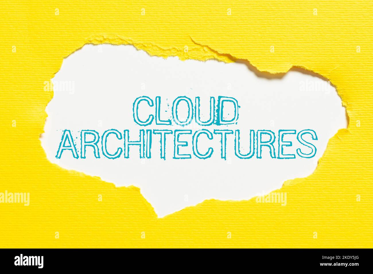 Text showing inspiration Cloud Architectures, Business concept Various Engineered Databases ...