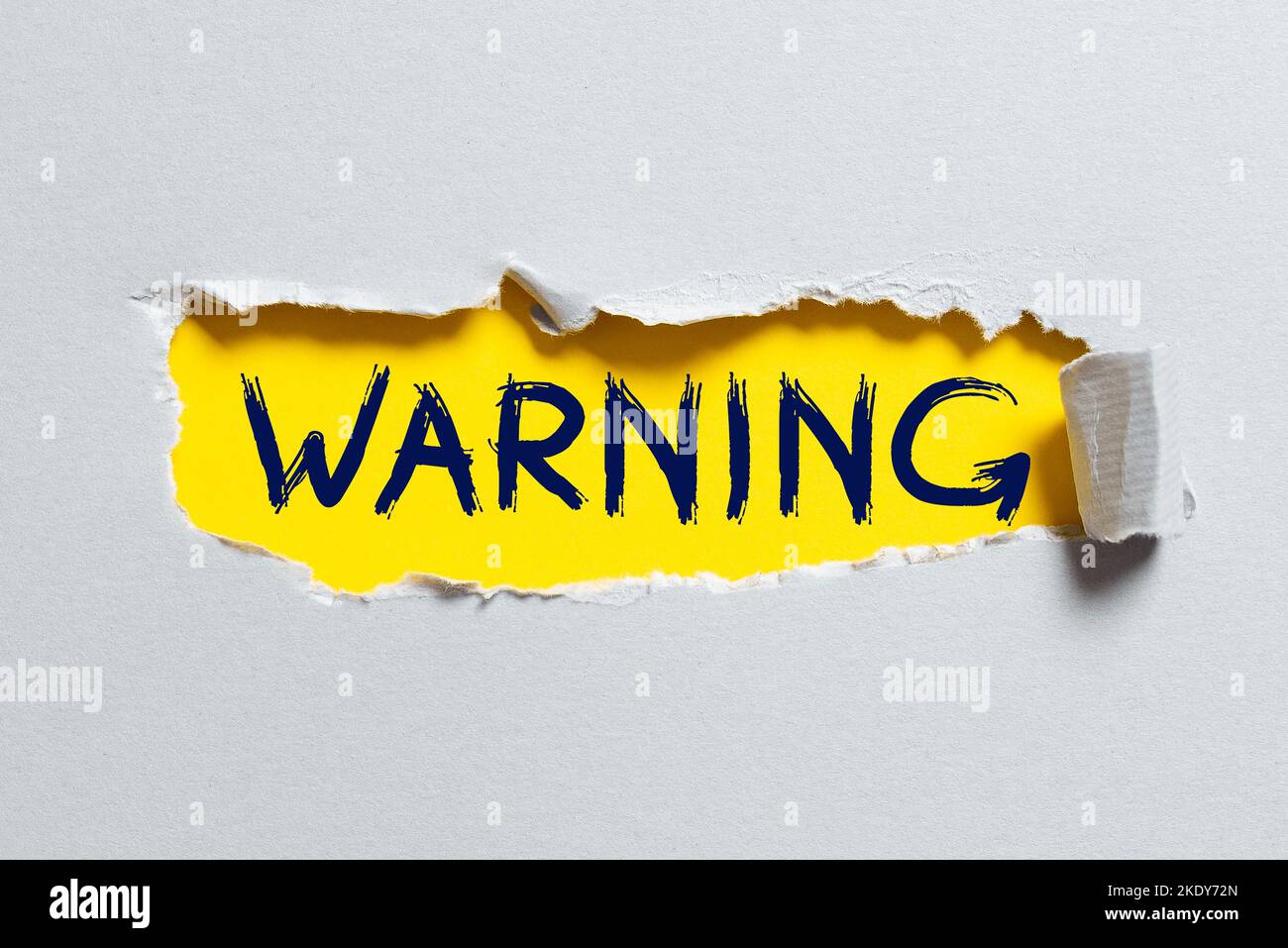 Text caption presenting Warning, Concept meaning statement or event ...