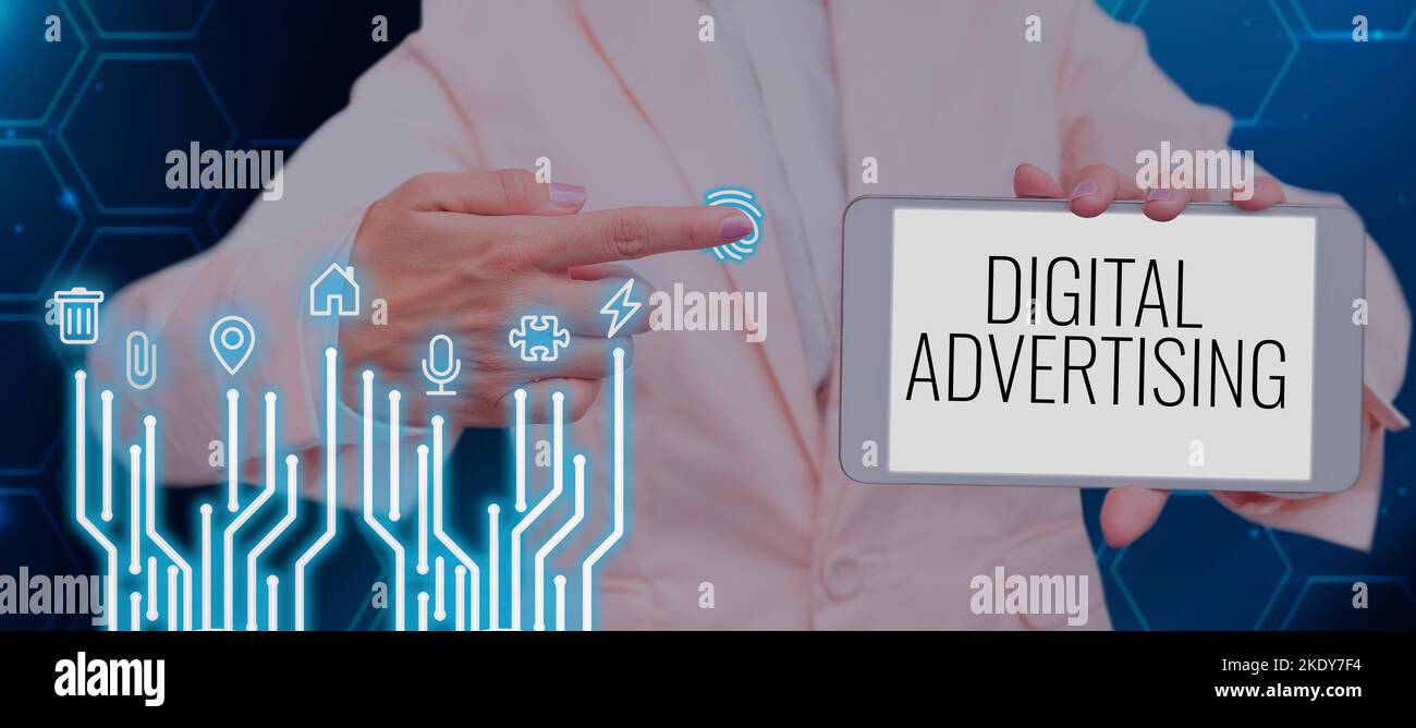 Handwriting text Digital Advertising, Business idea Online Marketing ...