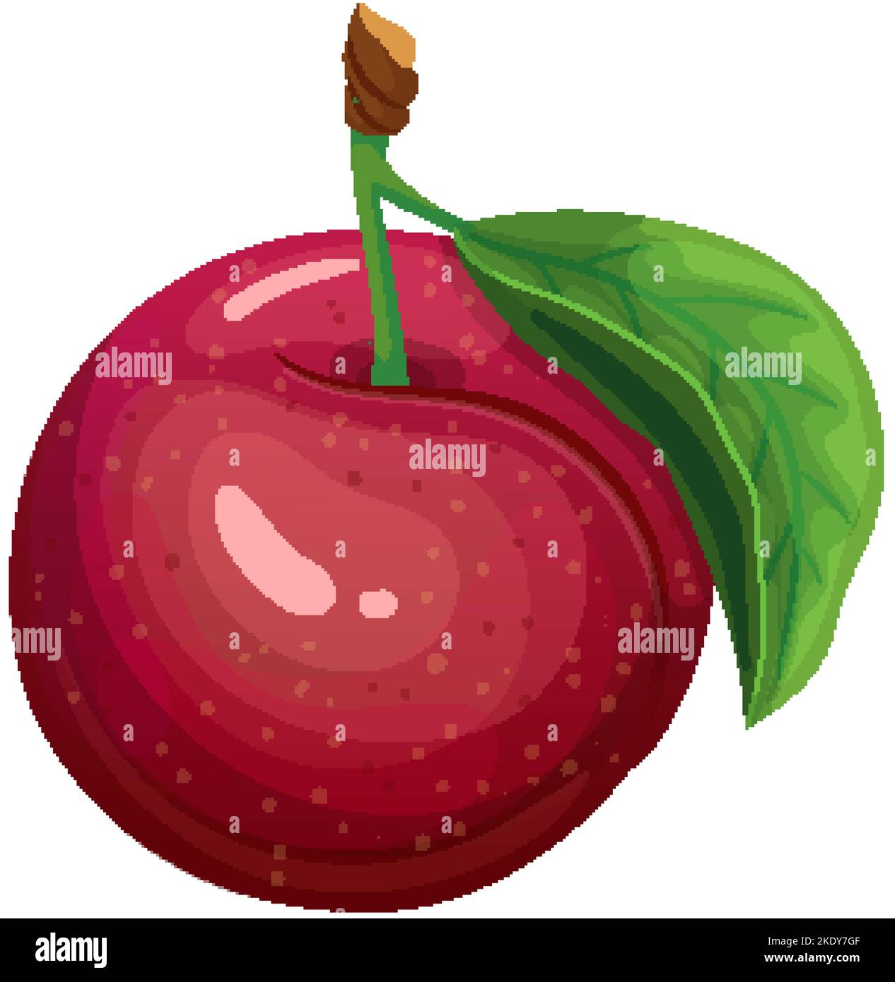 red plum cartoon vector illustration Stock Vector Image & Art - Alamy