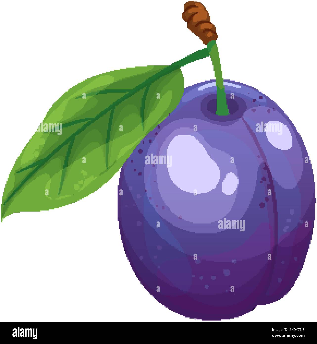 blue plum cartoon vector illustration Stock Vector Image & Art - Alamy