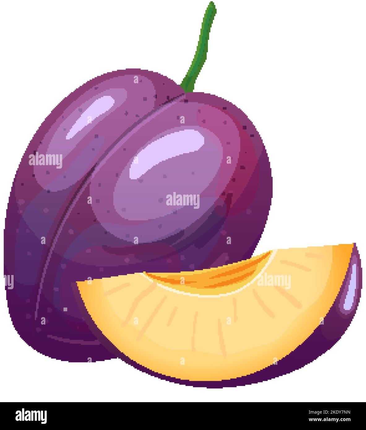 purple plum cartoon vector illustration Stock Vector Image & Art - Alamy