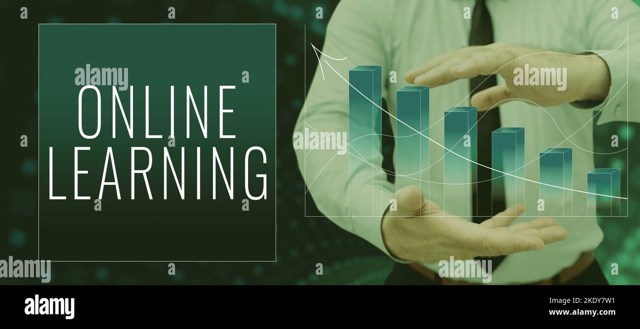 Inspiration showing sign Online Learning, Business idea taking a course ...