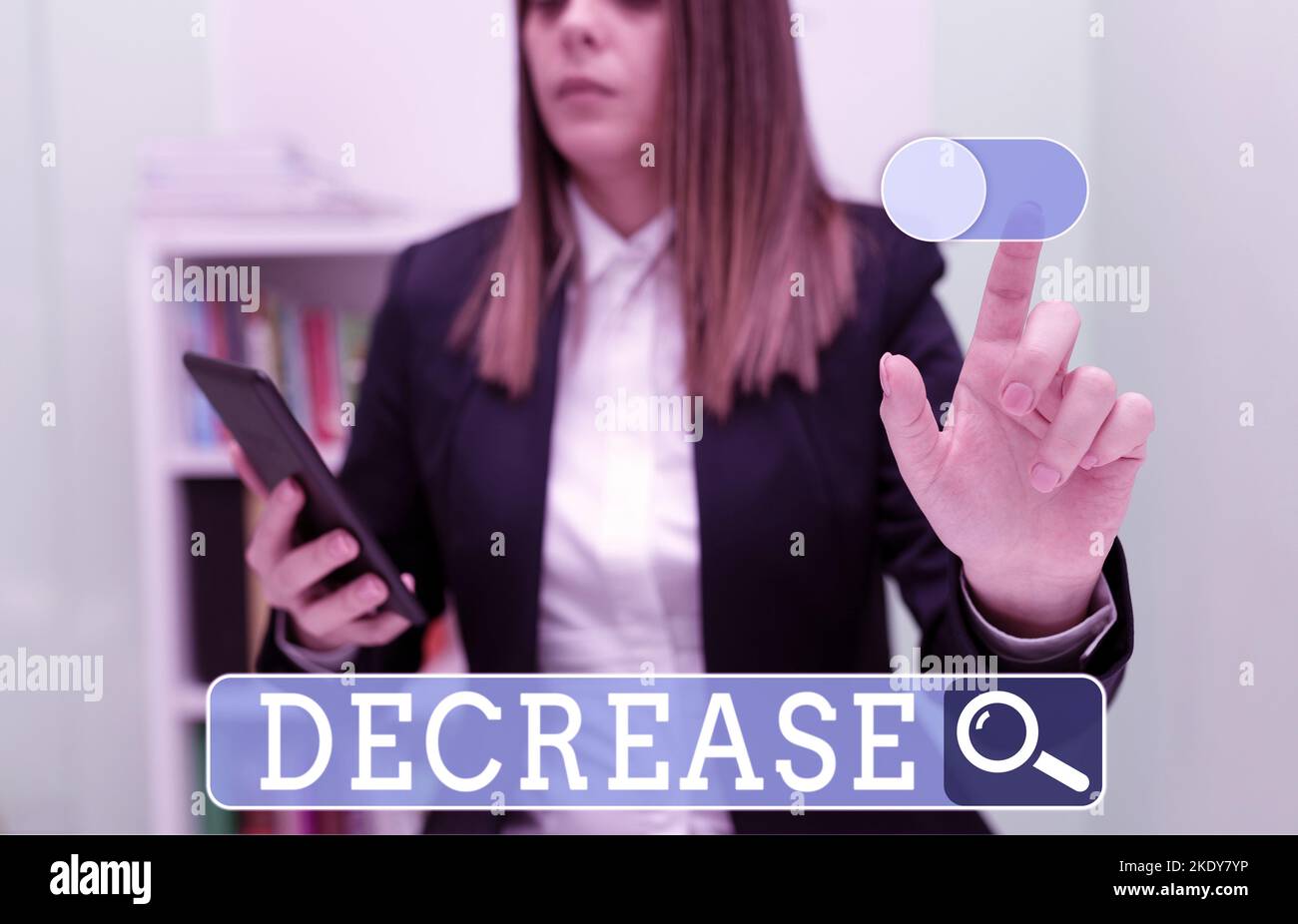 Writing displaying text Decrease, Business concept make or become ...