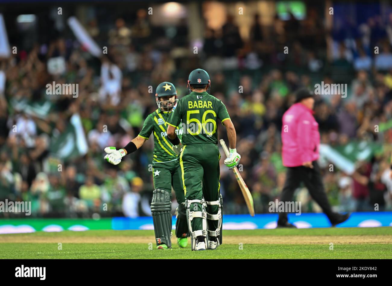 Sydney, Australia. 09th Nov, 2022. Babar Azam ( C ) of Pakistan ...