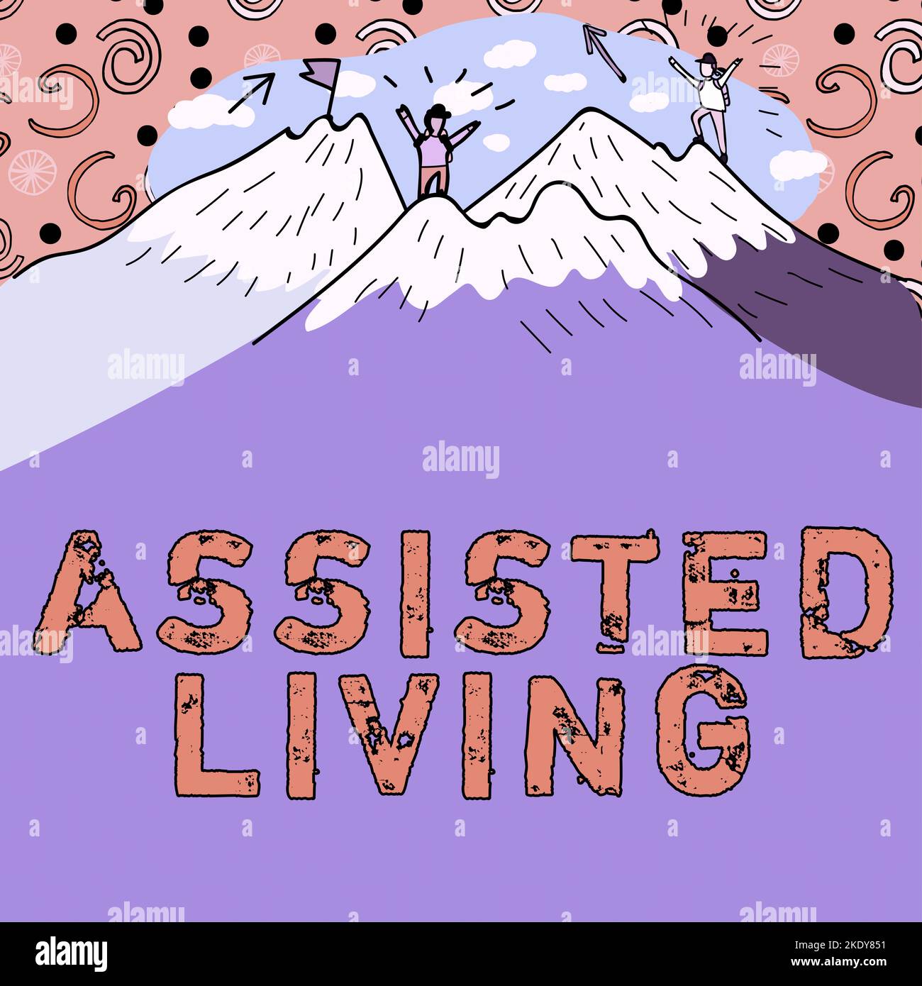 Hand writing sign Assisted Living, Business showcase longterm care ...