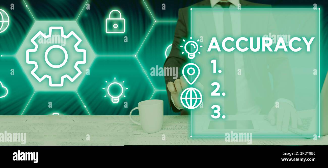 Text caption presenting Accuracy, Internet Concept refer to the ...