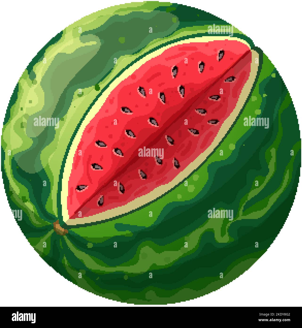 watermelon cut cartoon vector illustration Stock Vector Image & Art - Alamy