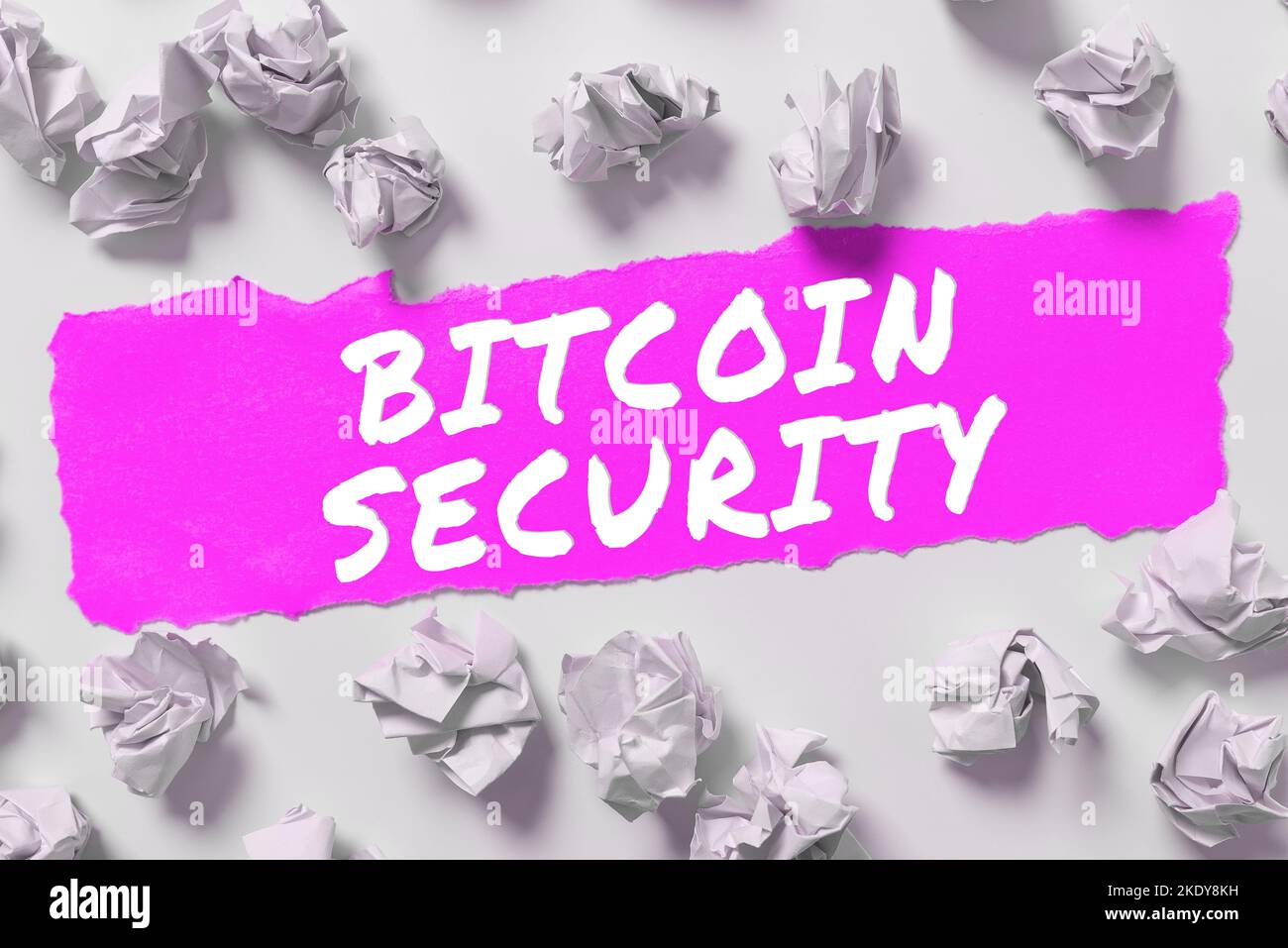 Hand writing sign Bitcoin Security, Concept meaning funds are locked in ...