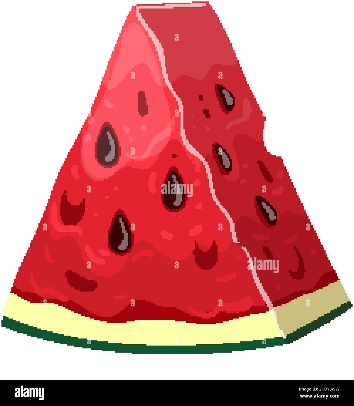 watermelon slice cartoon vector illustration Stock Vector Image & Art ...
