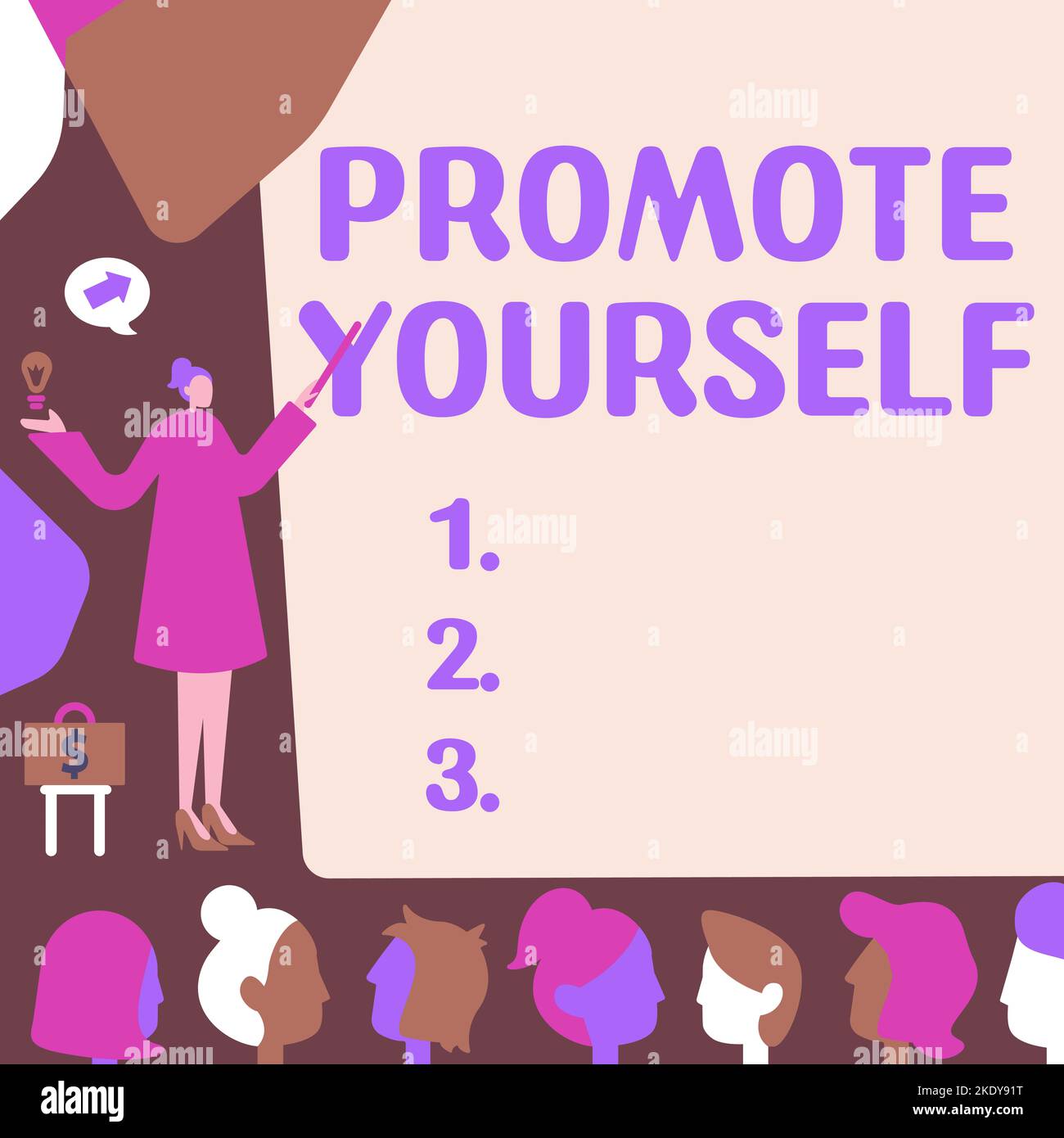 Writing displaying text Promote Yourself, Business showcase the act or ...