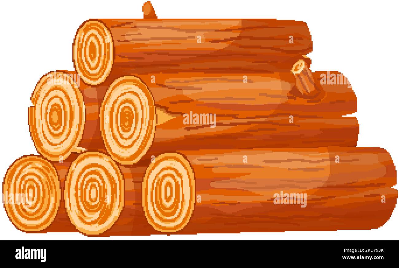 firewood pile cartoon vector illustration Stock Vector Image & Art - Alamy