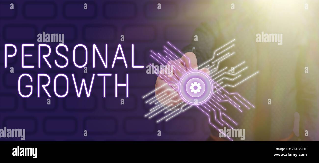 Inspiration showing sign Personal Growth, Internet Concept ongoing ...