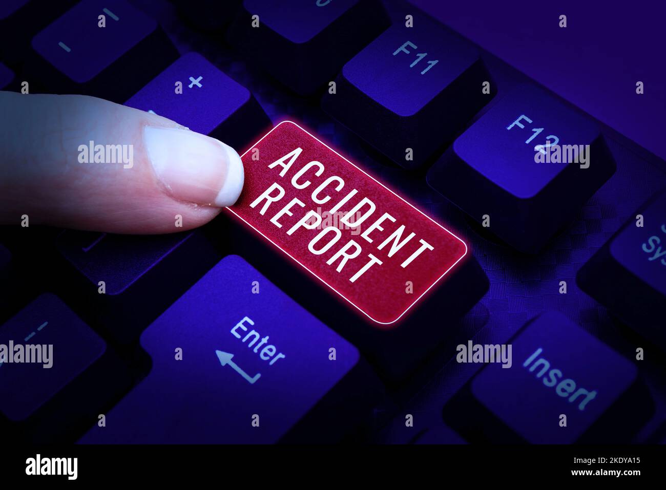 Hand writing sign Accident Report, Business idea formal recording of ...