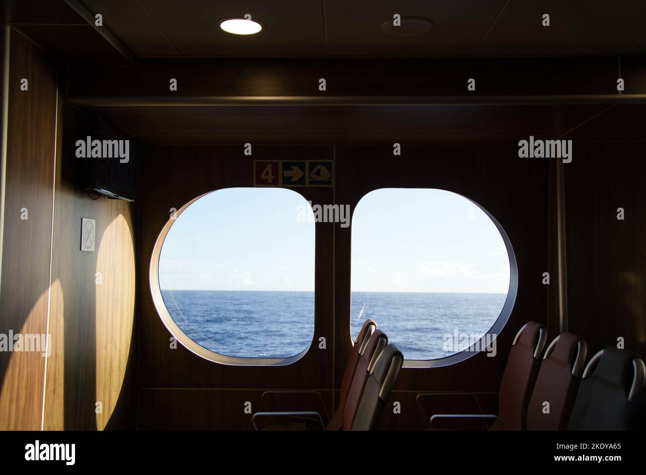 A view to the sea captured from ferry windows Stock Photo - Alamy
