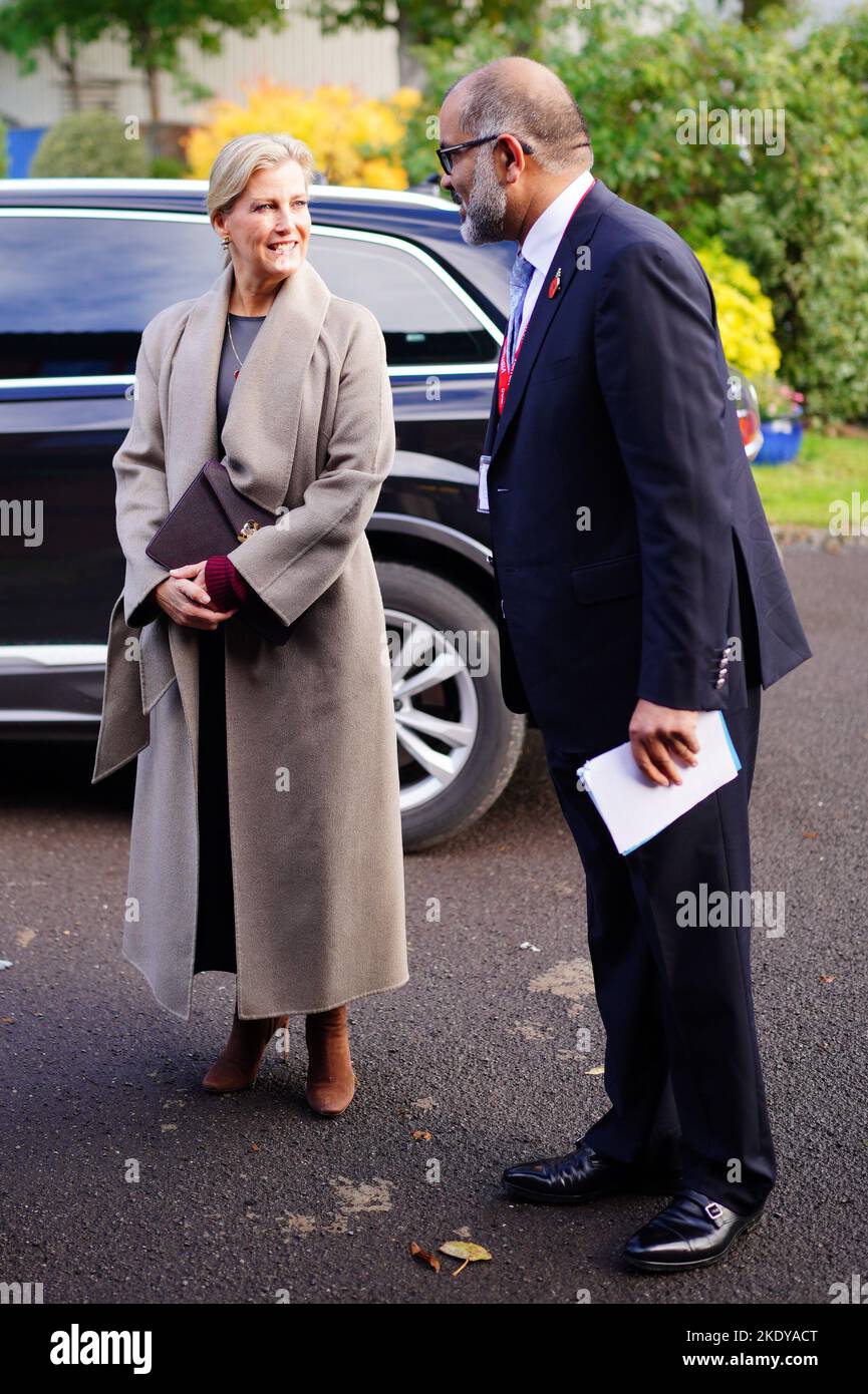 The Countess of Wessex during a visit to Brainwave in Bridgwater, a ...