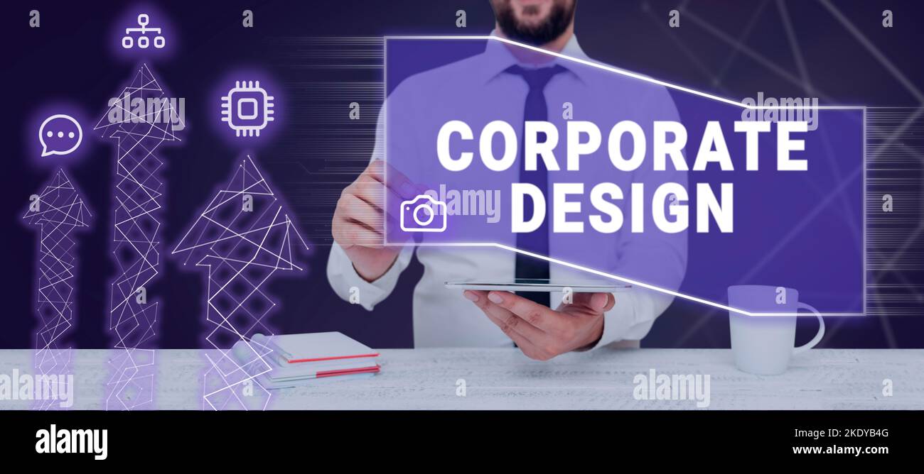 Text sign showing Corporate Design, Business approach official ...