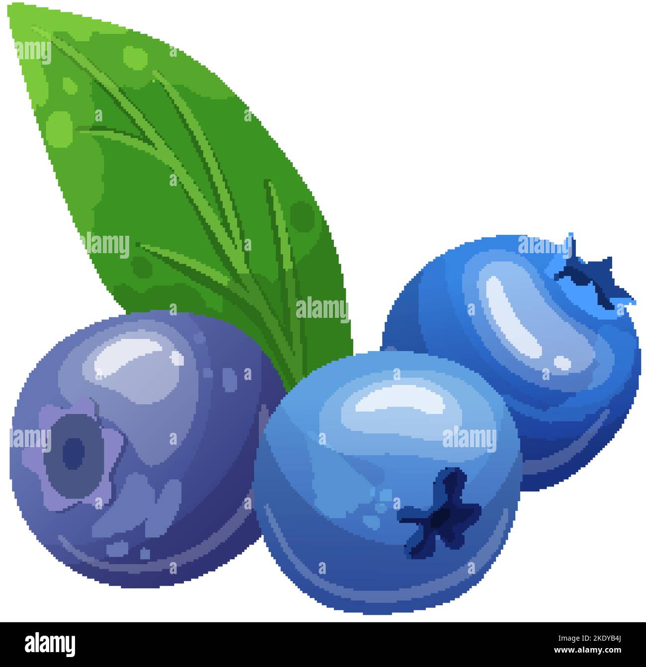 blueberry fruit cartoon vector illustration Stock Vector Image & Art ...