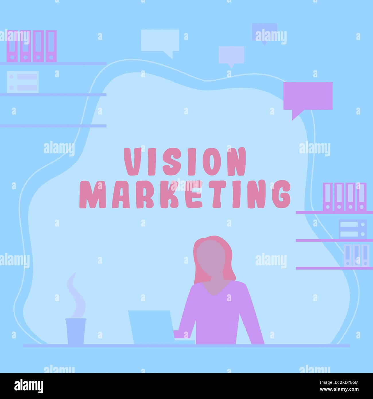 Conceptual display Vision Marketing, Word for outlining how they plan ...