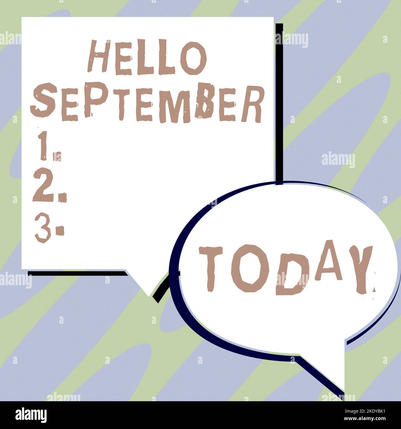 Hand writing sign Hello September, Business approach greeting used in ...