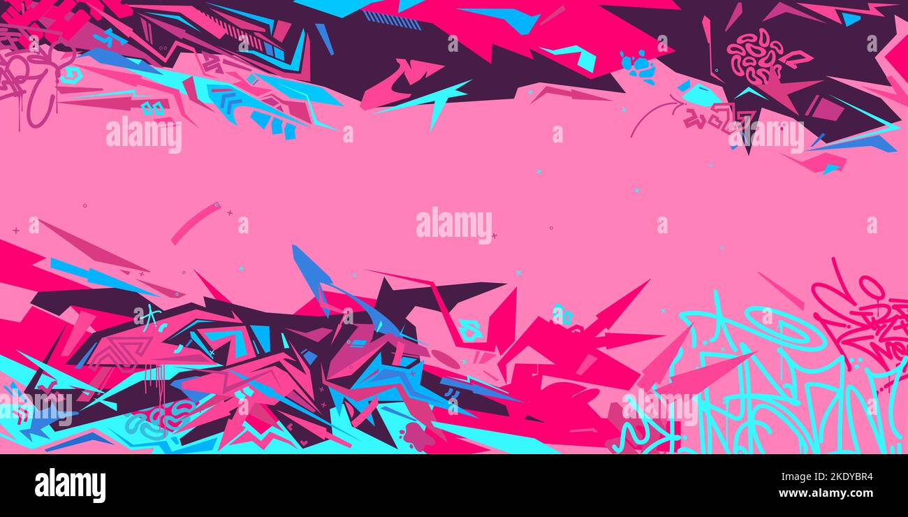 Cute Abstract Urban Street Art Graffiti Style Vector Illustration ...
