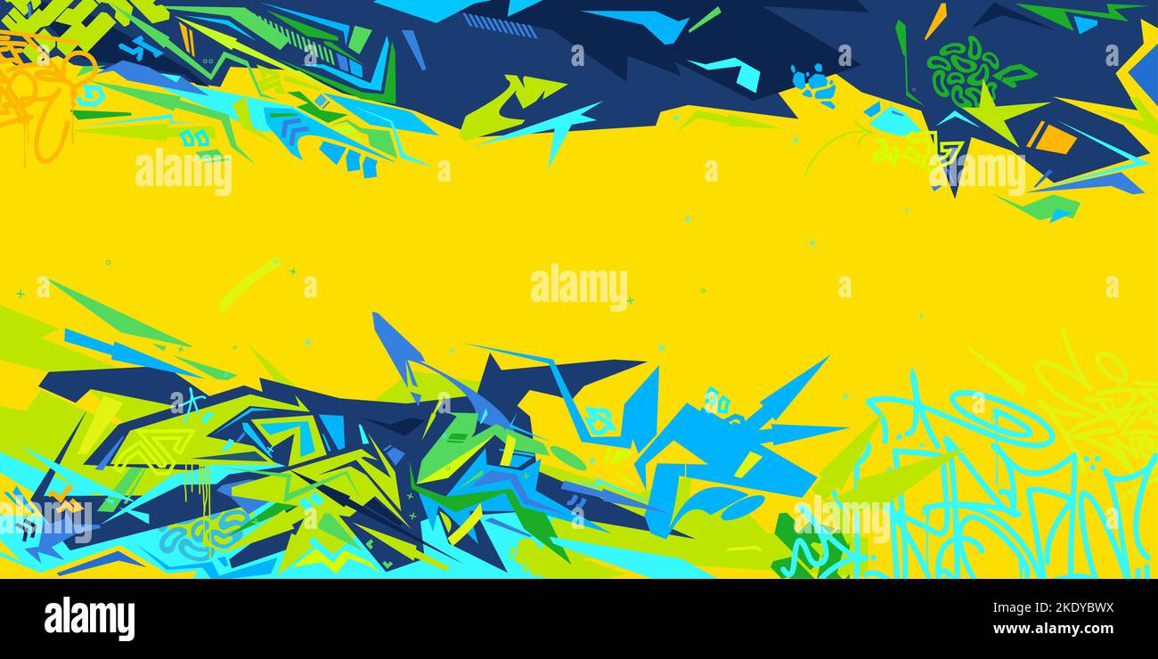 Trendy Abstract Urban Street Art Graffiti Style Vector Illustration ...