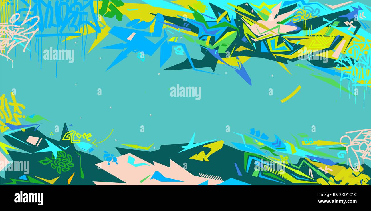 Cool Abstract Urban Street Art Graffiti Style Vector Illustration ...