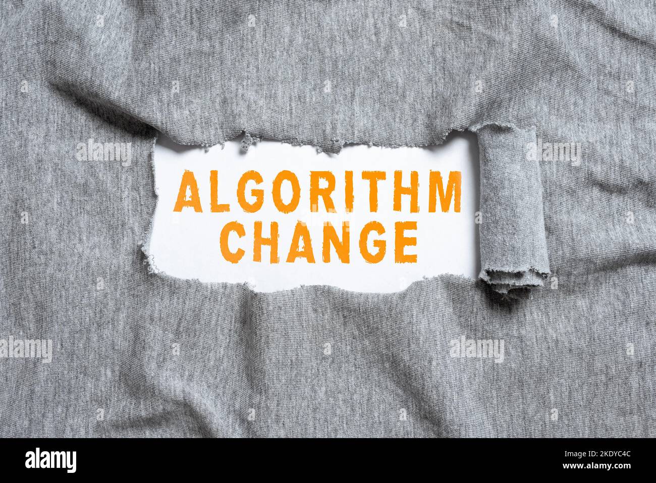 Sign displaying Algorithm Change, Conceptual photo change in procedure designed to perform an ...