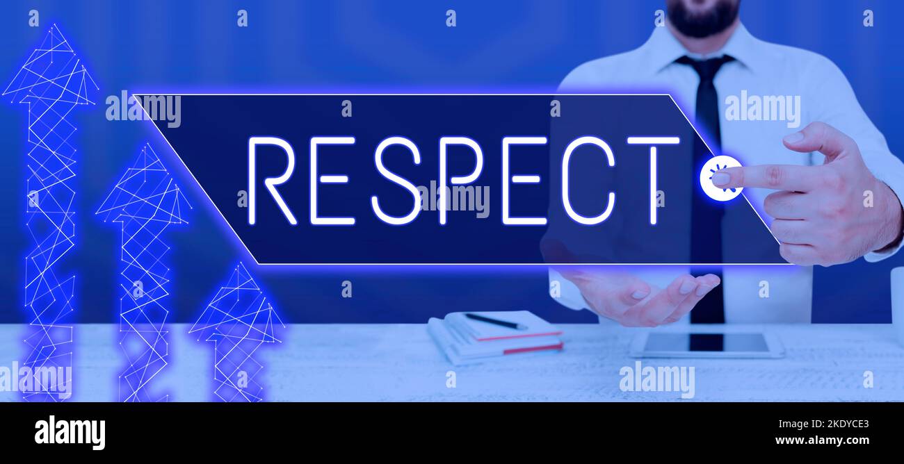 Text showing inspiration Respect, Business idea feeling of deep ...