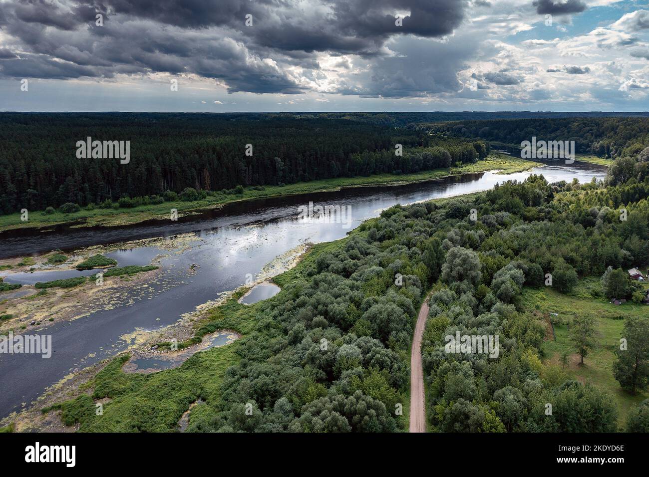Daugava river next to Kraslava city, eastern Latvia Stock Photo - Alamy