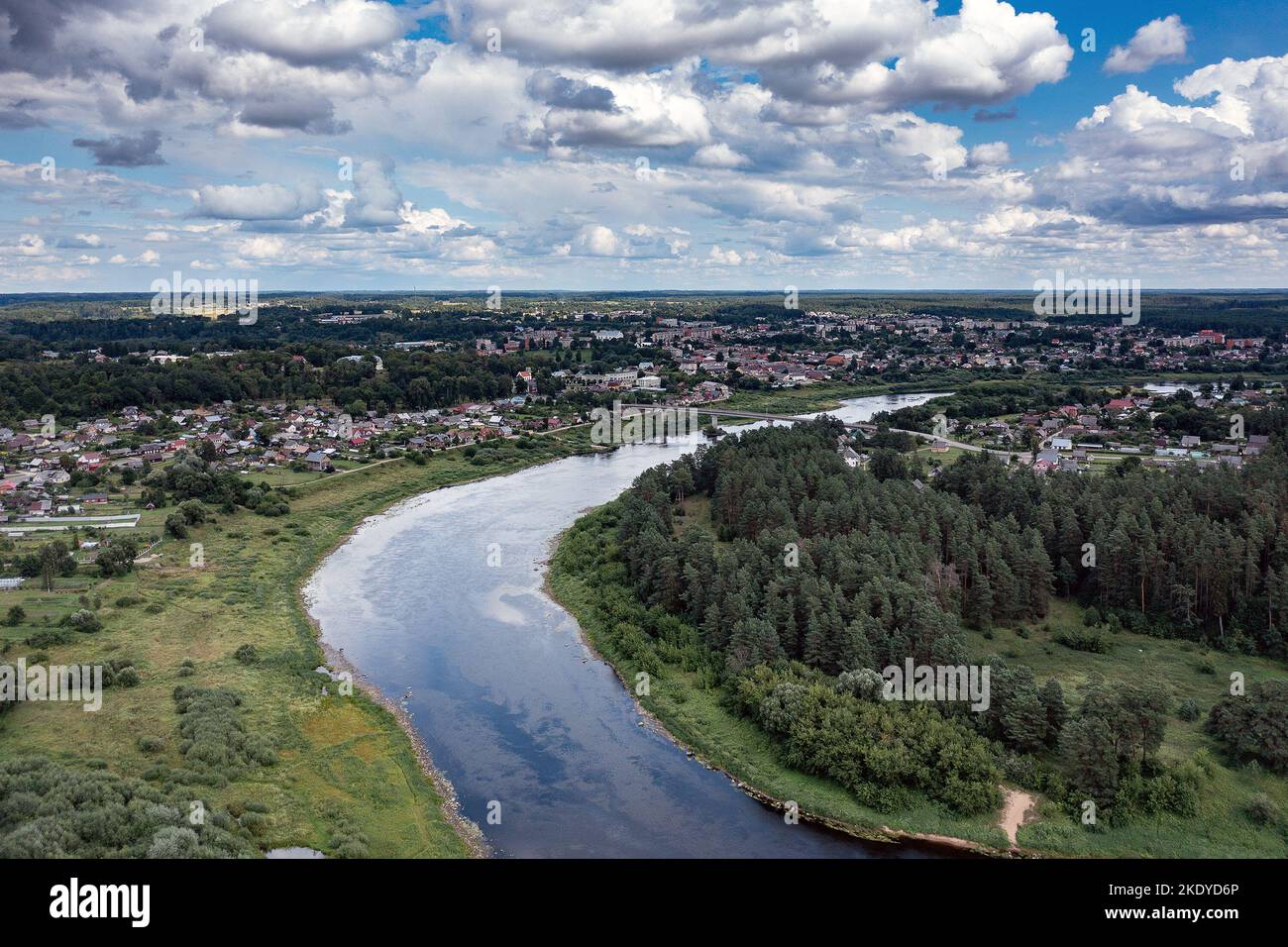Daugava river next to Kraslava city, eastern Latvia Stock Photo - Alamy