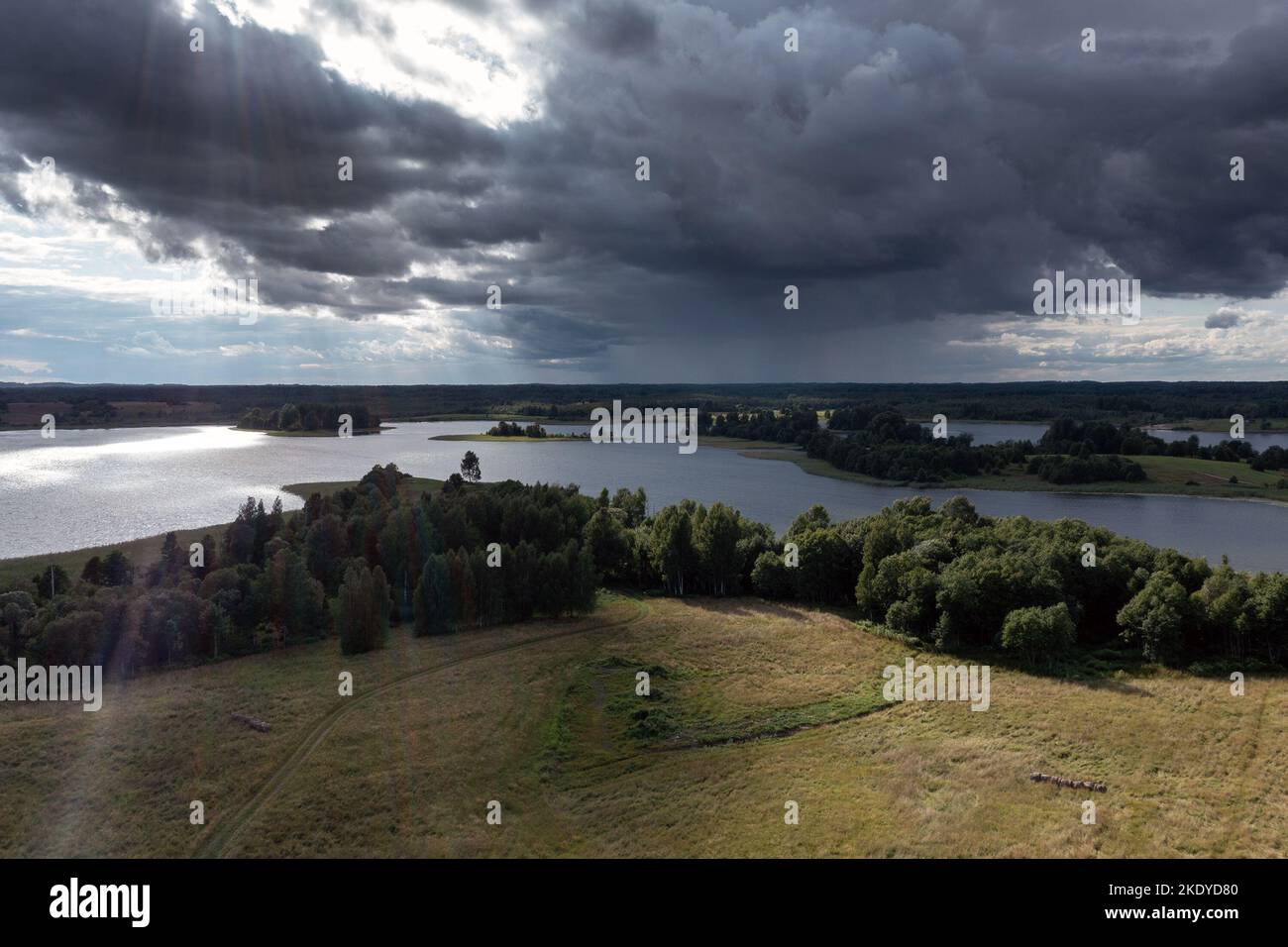 Razna lake northern part in summer evening, Latvia Stock Photo - Alamy