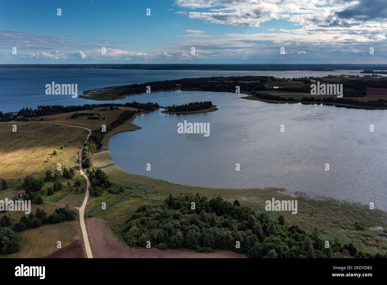 Razna lake northern part in summer evening, Latvia Stock Photo - Alamy