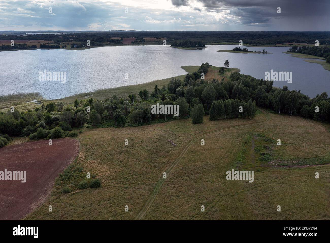 Razna lake northern part in summer evening, Latvia Stock Photo - Alamy