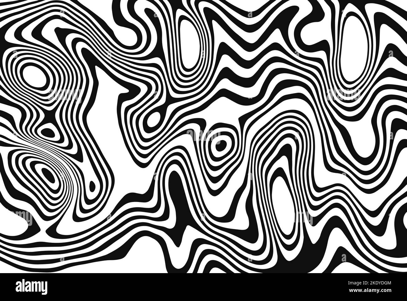 Black wavy swirling lines on a white background.Abstract wavy ...