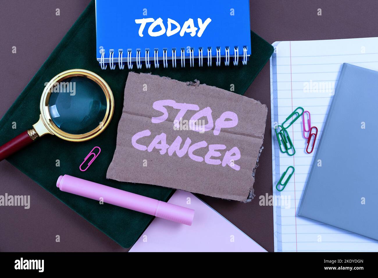 Handwriting text Stop Cancer, Word Written on prevent the uncontrolled ...
