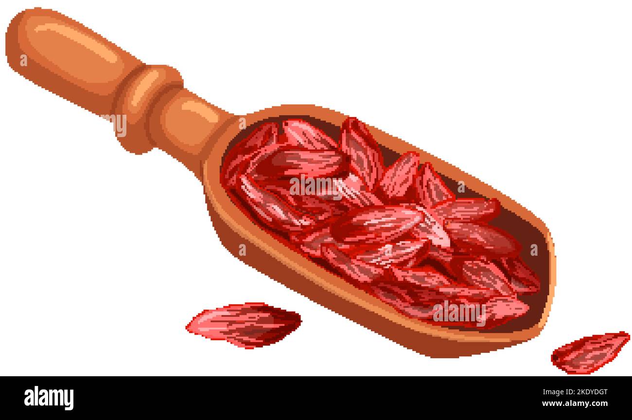 goji dried red cartoon vector illustration Stock Vector Image & Art - Alamy