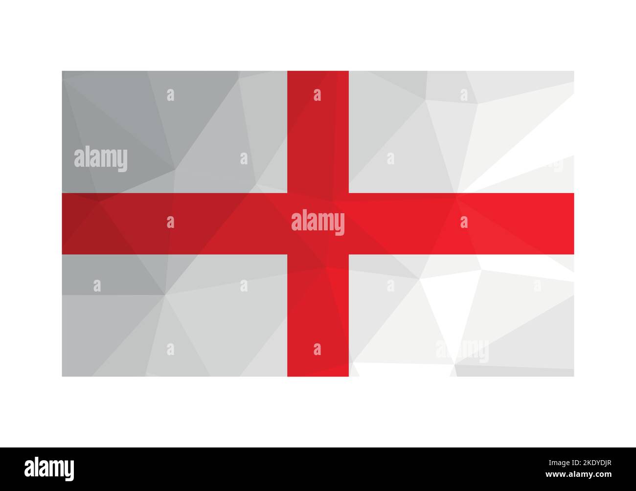 Vector illustration. Official ensign of England. National flag with red ...