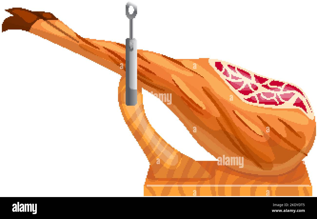 ham leg cartoon vector illustration Stock Vector Image & Art - Alamy