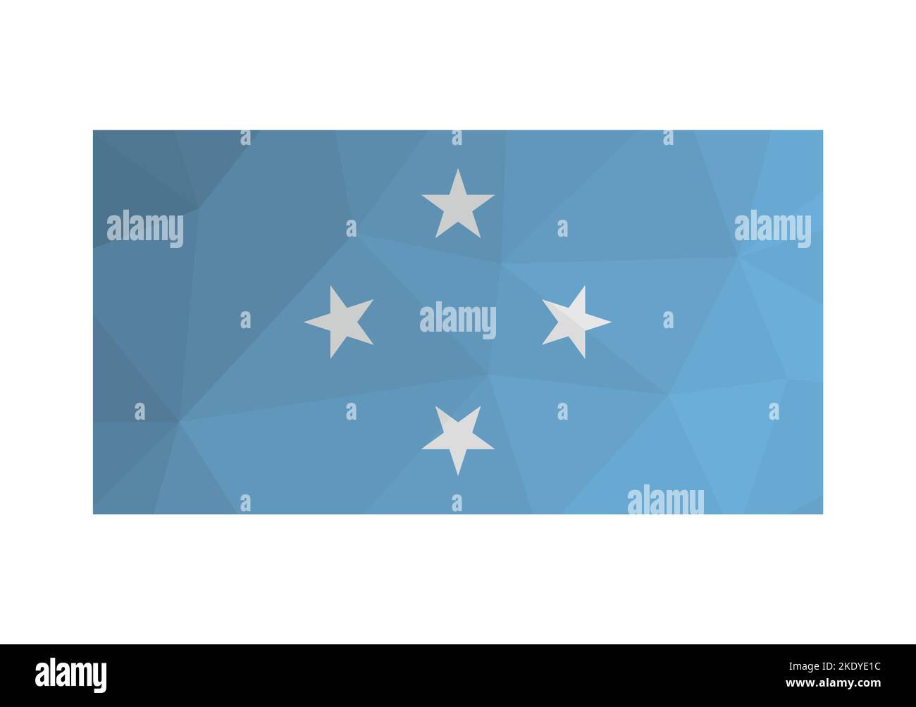 Vector illustration. Official ensign of Federated States of Micronesia ...