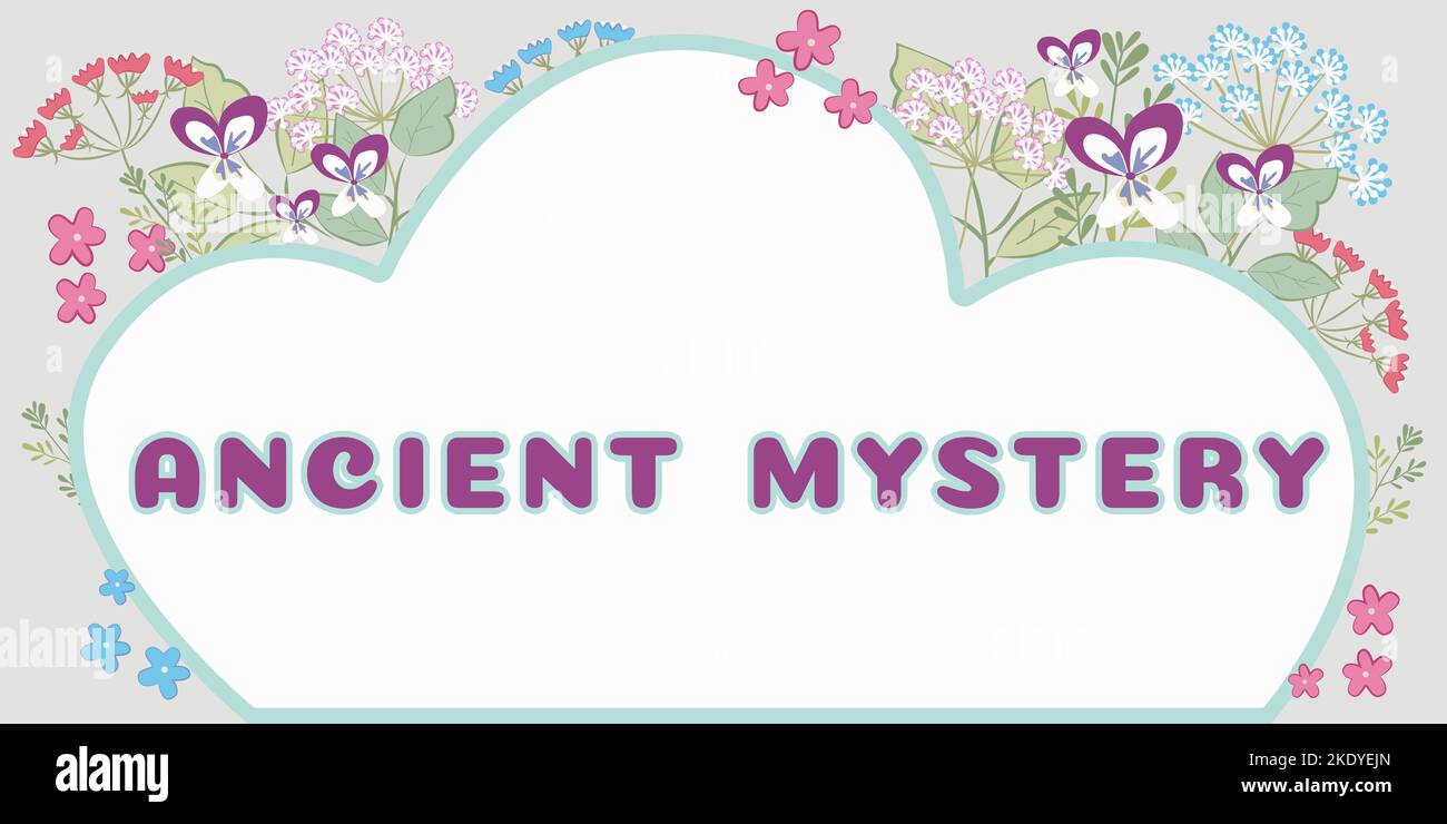 Inspiration showing sign Ancient Mystery, Business overview anything ...