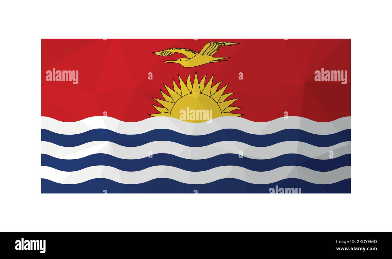 Vector illustration. Official ensign of Kiribati. National flag with ...