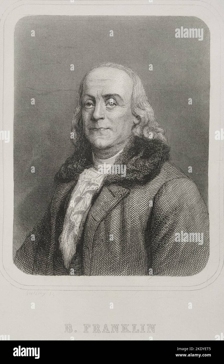 Benjamin Franklin (1706-1790). American scientist, inventor and politician. In 1776 he wrote ...