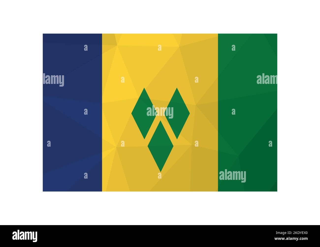 Vector illustration. Official symbol of Saint Vincent and the ...