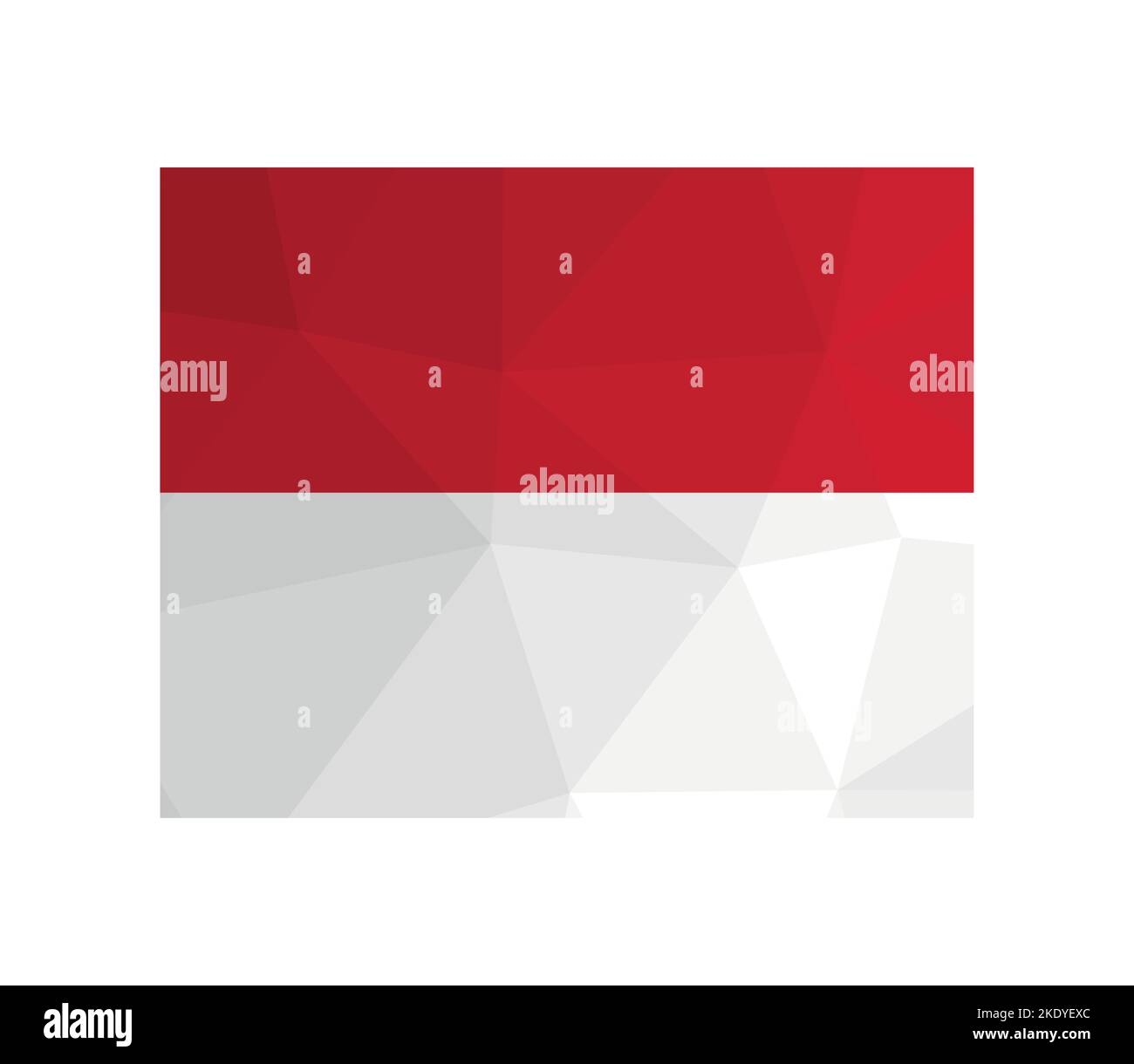 Vector illustration. Official symbol of Monaco. National flag with red ...