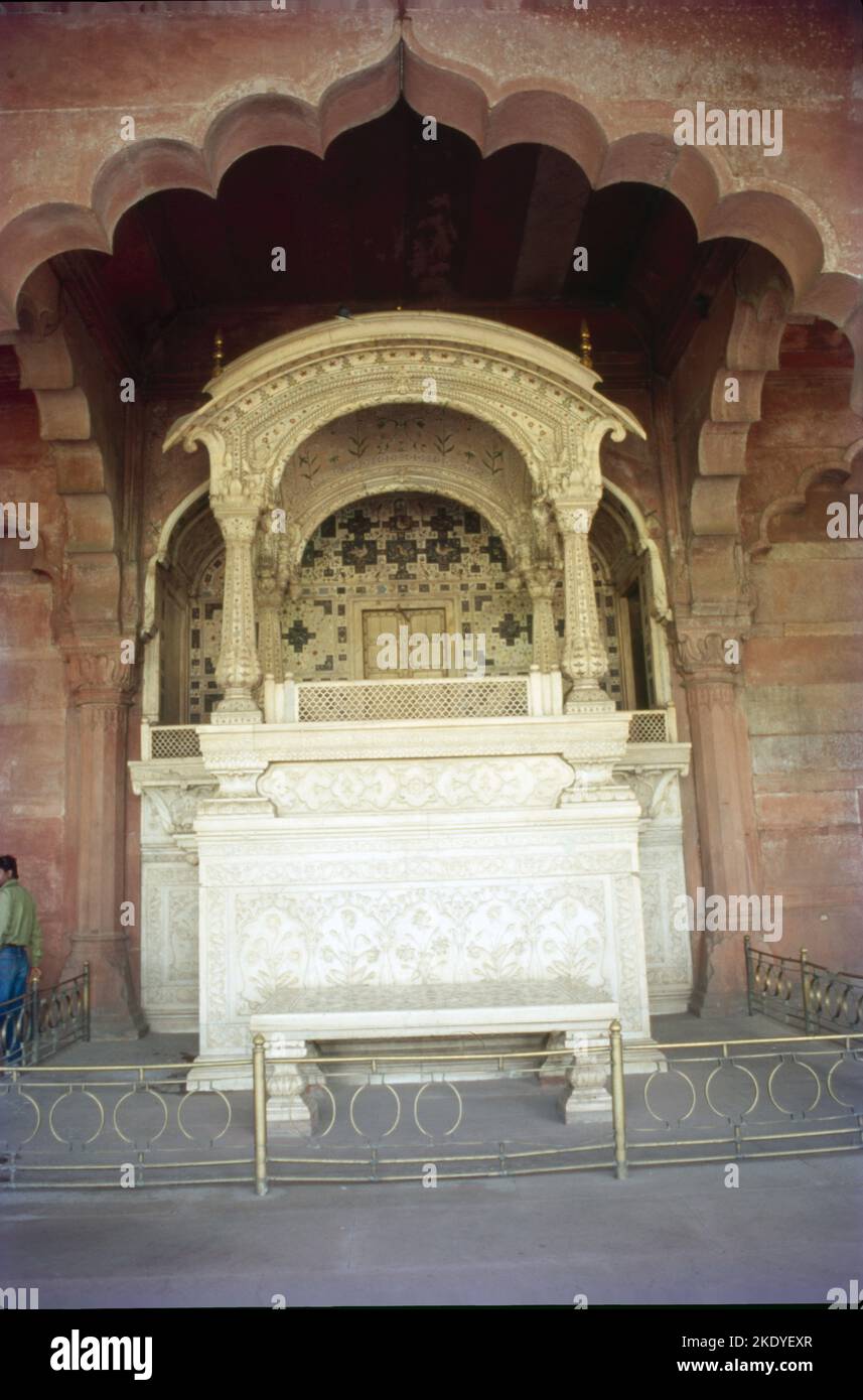 Diwan-E-Aam:- Raised sandstone pavilion where Mughal emperor Akbar had ...