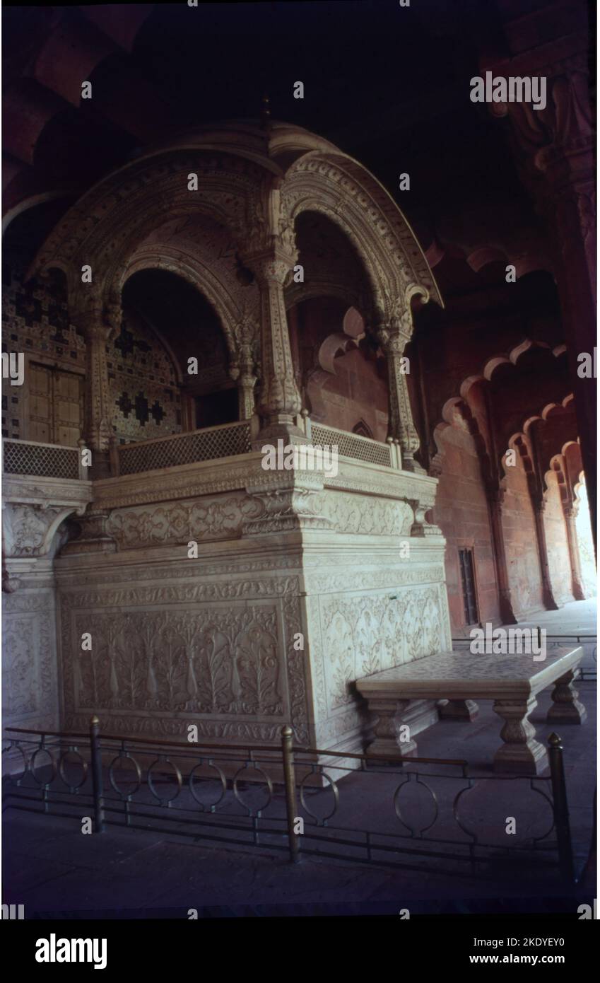 Diwan-E-Aam:- Raised sandstone pavilion where Mughal emperor Akbar had ...