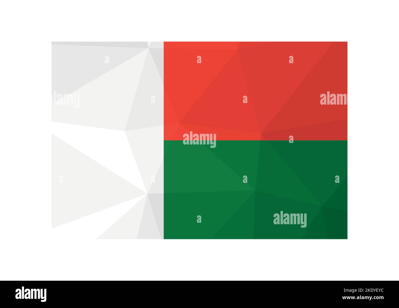 Vector illustration. Official ensign of Madagascar. National flag in ...